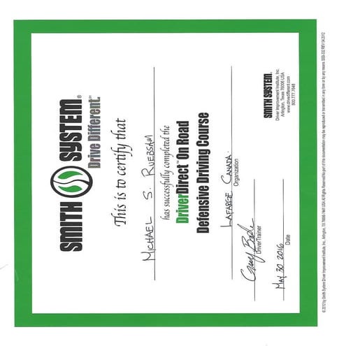 Defensive Driving Certificate | PDF