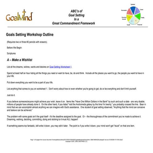 Grade 9 goal setting sheet | PDF