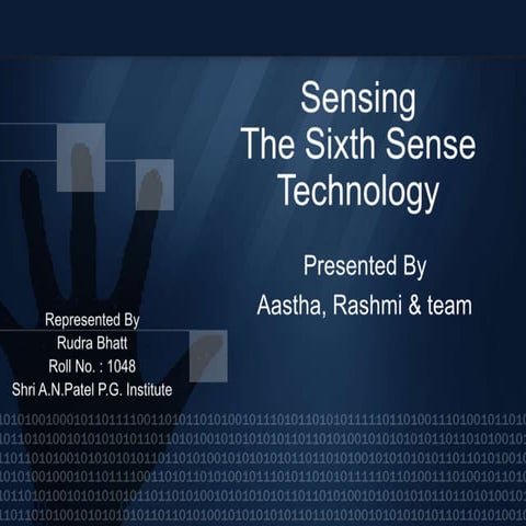 Sixth Sense Technology | PPT