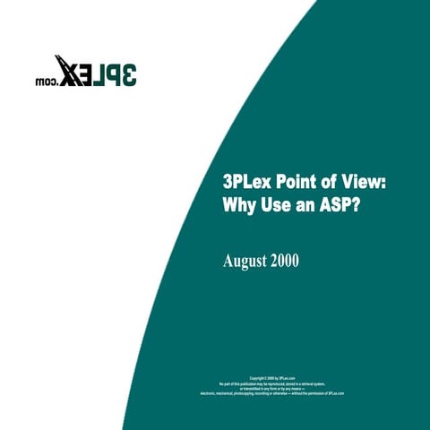 3PLex Point of View: Why Use an ASP | PPT