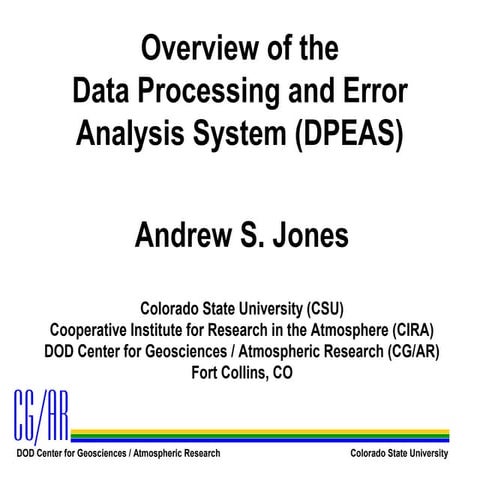 Overview of the Data Processing Error Analysis System (DPEAS) | PPT