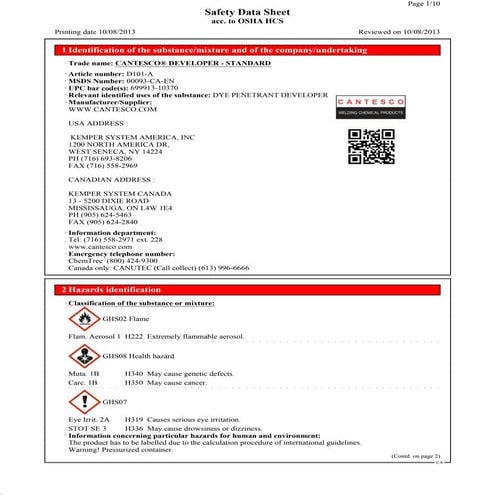 MSDS about the PLA plastic consumable for Cube and CubeX