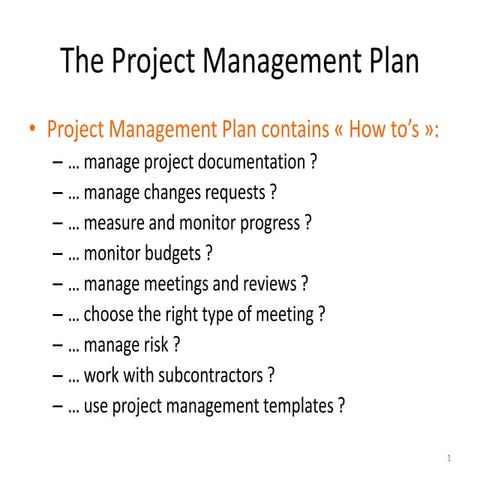 Project management plan | PPT