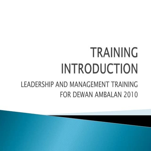 Training Introduction | PPT