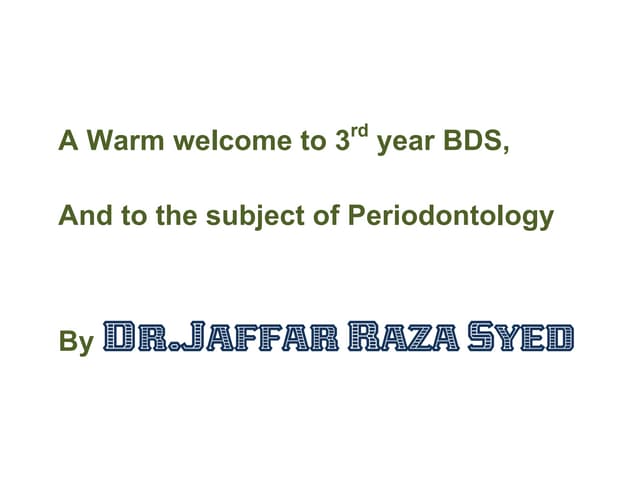 Russell’s Periodontal Index & CPITN Probe | PPTX