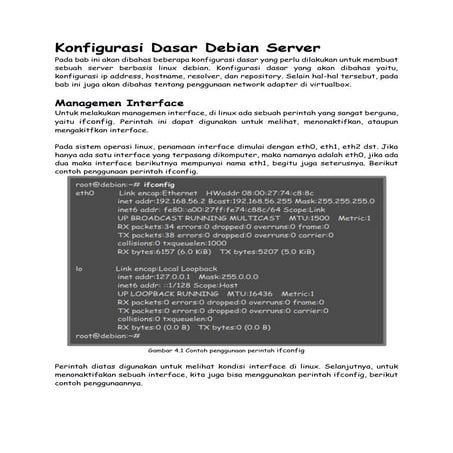 001. konfigurasi dasar debian server | PDF