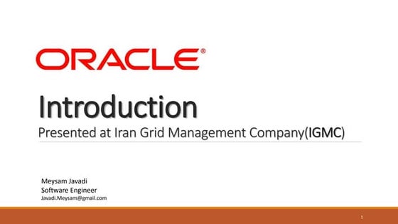 Oracle Database Introduction Ppt 2999