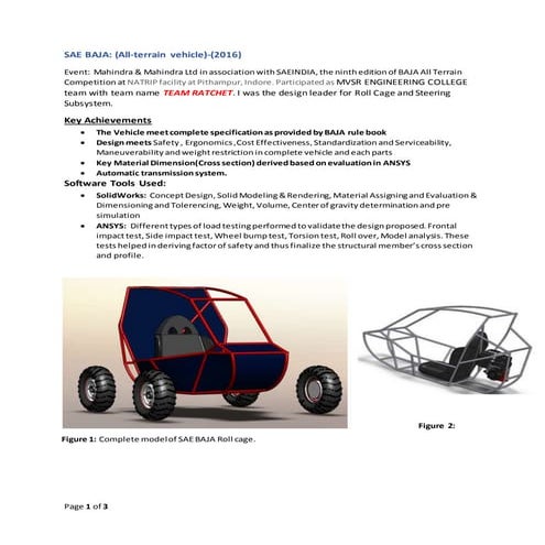 Baja sae india suspension design | PDF