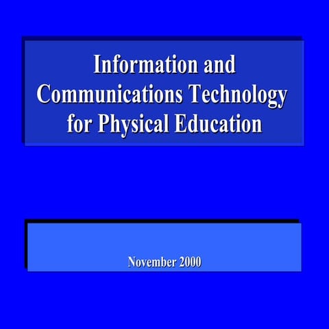 0011 ICT In Physical Education | PPT