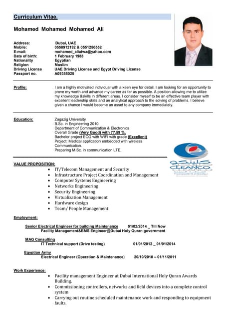ELV ENGINEER RESUME | DOC