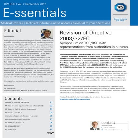 Medical Devices E-ssential Newsletter_sep_2012 | PDF | Healthcare ...