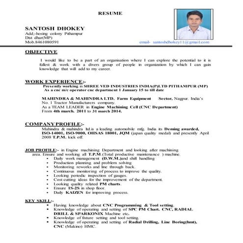 update resume | DOCX