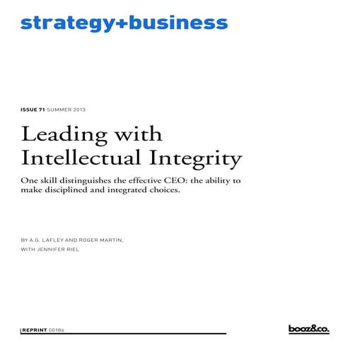 Leading with Intellectual Integrity | PDF
