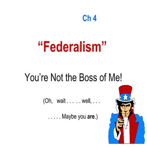 Federalism ch 4 | PPT