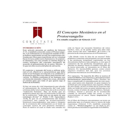 EL CONCEPTO MESIÁNICO EN EL PROTOEVANGELIO | PDF