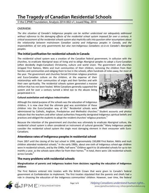 Indian Residential Schools | PPT