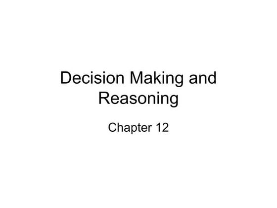 Ch12 reasoning | PPT