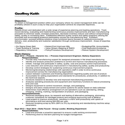 Tom Kelly Resume | DOC