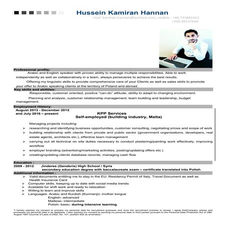 Hussein Kamiran Hannan CV.LinkedIn | PDF
