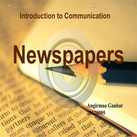 Newspapers (Homework-1) | PPT | Business and Finance