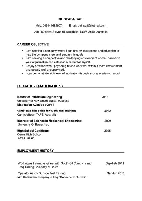 Owais CV | DOCX | Business | Business and Finance