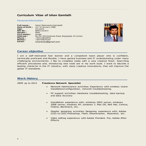 Ishan CV(2013 up to 2016) | PDF