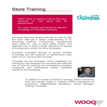 store training chumbak | PDF