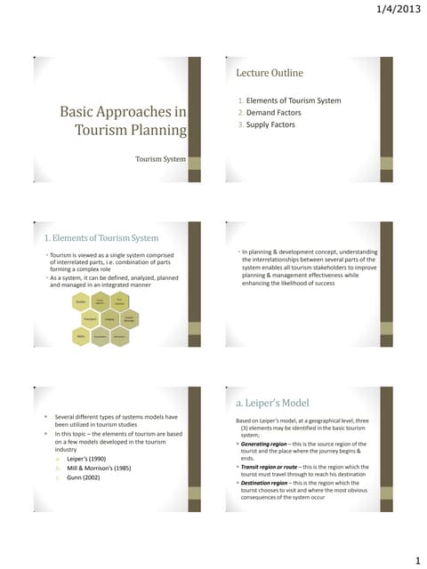 Leipers model of tourism system | PPTX | Travel Preparation and Advice ...