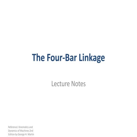 002 four bar linkages | PPTX | Physics | Science