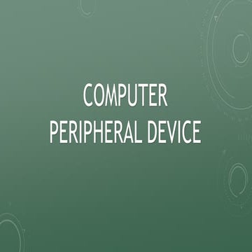 Computer Peripheralspptx Computer Peripherals Computing 7648