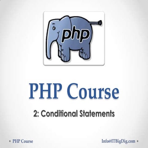 Conditional Statementfinal Php 02 Ppt