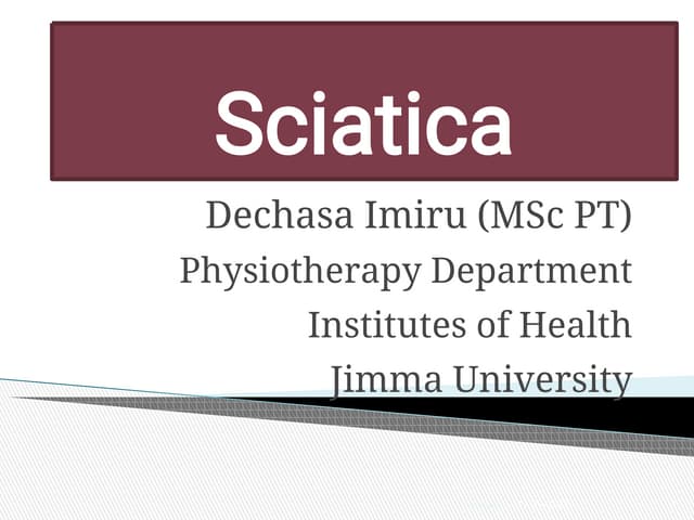 Rehabilitation of sciatica | PDF