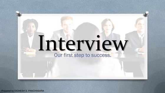 Job interview slides for self introduction | PDF