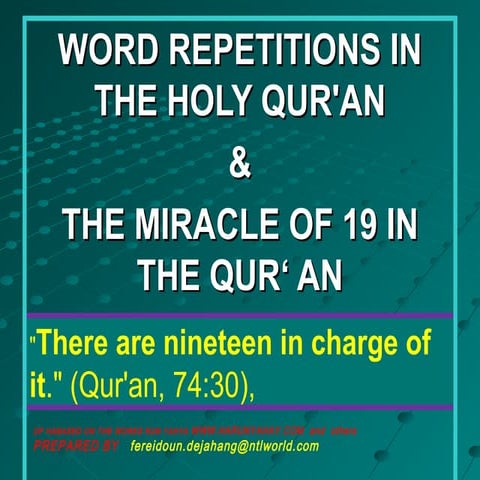 003 the 19- miracle of 19 in the qur'an | PPT