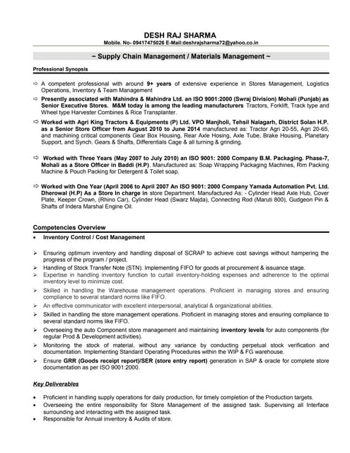 Store-Incharge-Resume | DOCX