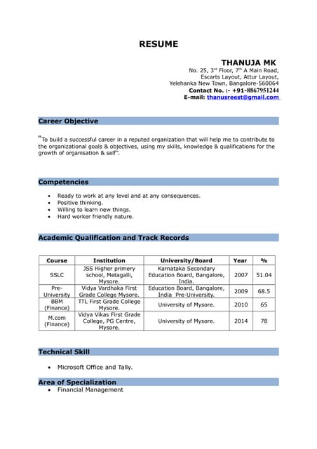 MAHA RESUME | PDF