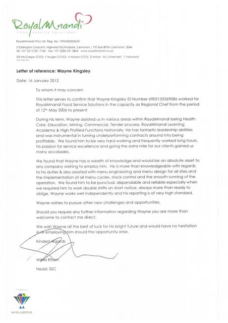 Wayne Kingsley Master Chef 3 | PDF