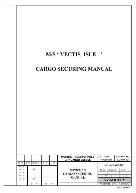 Lashing and securing deck cargoes | PDF