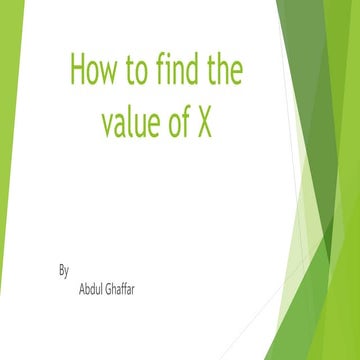 How to find the value of unknown variable.pptx