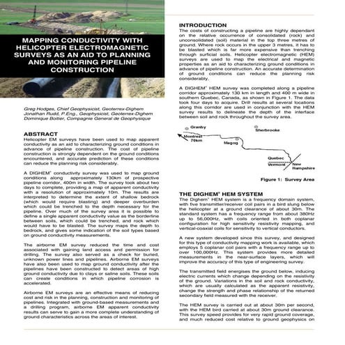 PIPELINE PLANNING WITH AIRBORNE ELECTROMAGNETICS | PDF