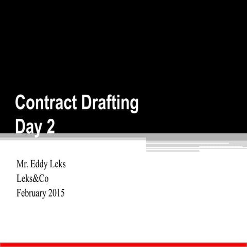 Drafting contract | PPTX