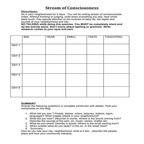 003 stream of consciousness | PDF
