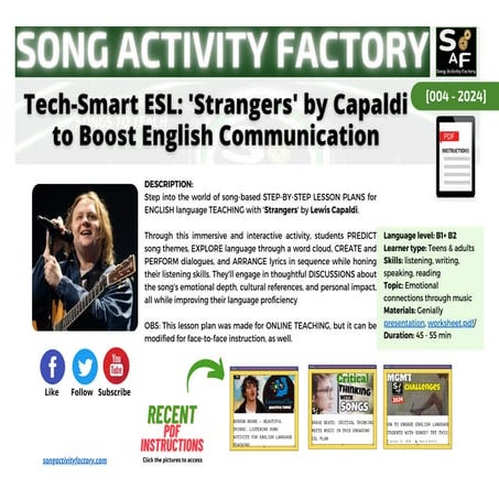 Tech-Smart ESL: 'Strangers' by Capaldi to Boost English Communication | PDF