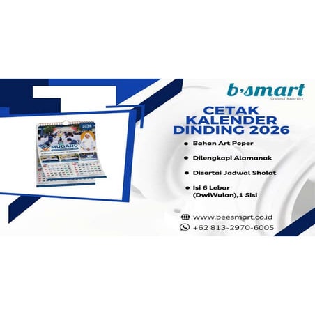 Percetakan Kalender Termurah Surabaya – beesmart.co.id