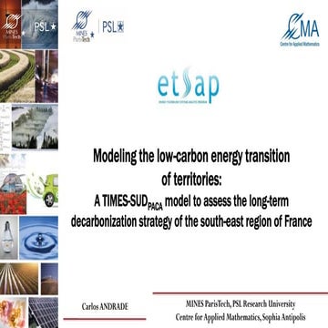 Modelling the low-carbon energy transition of the territories: a TIMES ...