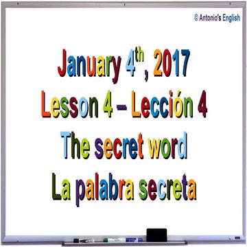 4. The secret word - La palabra secreta | PPT
