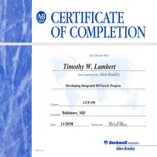 Devoloping Intergrated RSView32 Projects | PPT