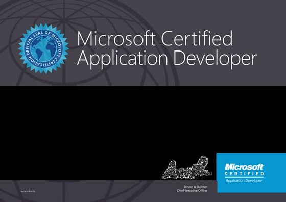 Microsoft Certified Professional Developer (MCPD) | PDF