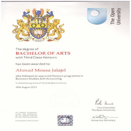 01 University Certificate | PDF