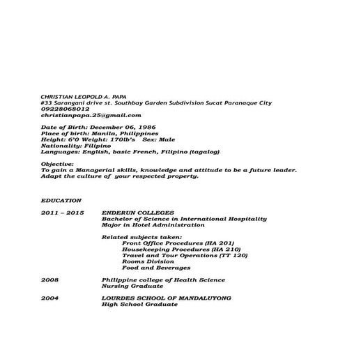 RESUME***** copy | PDF